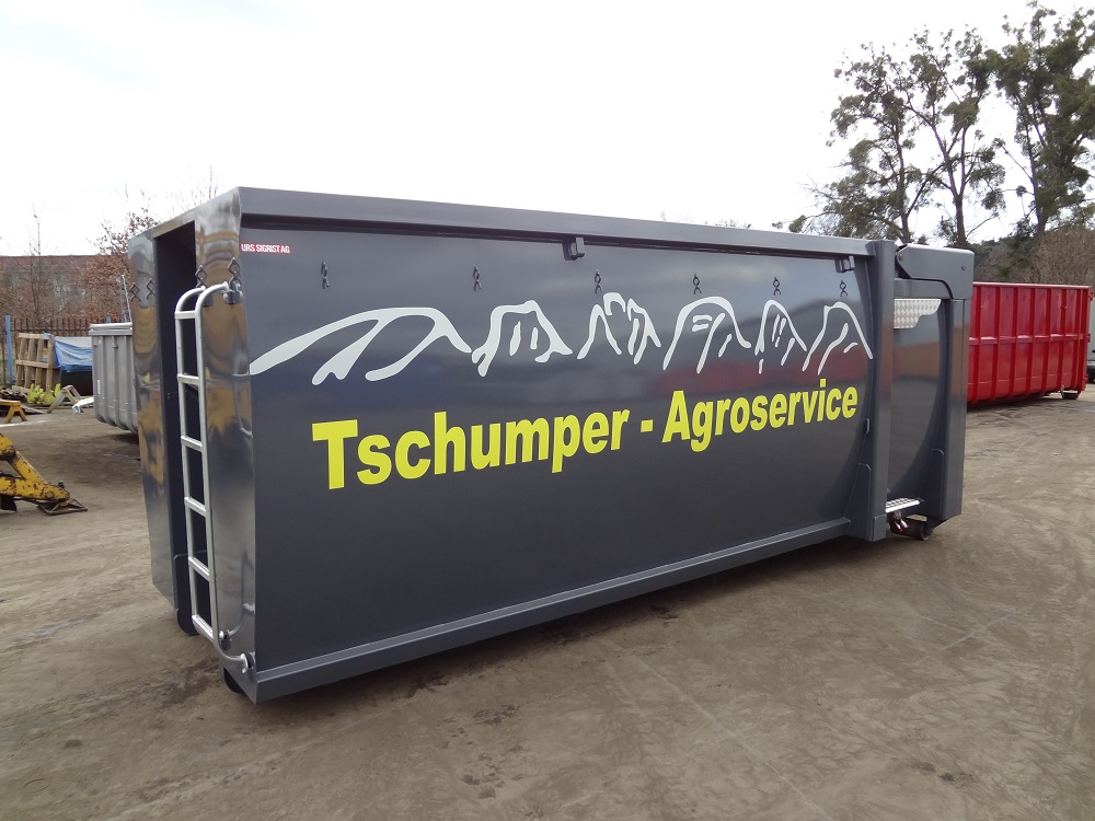 Abrollcontainer mit hydraulischer Heckklappe | RECYTECH